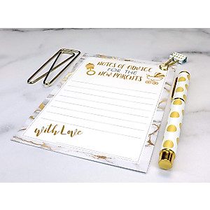 Baby Shower Notes for Mom | 20 Cards - Two Baby Shower Activities | Notes of Advice | Wishes for Baby | Baby Shower Activities | Baby Shower Games