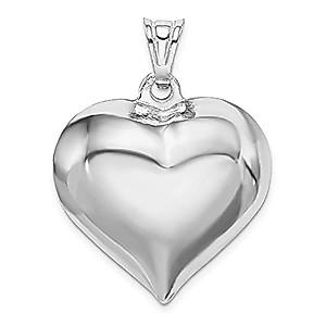 IceCarats 925 Sterling Silver Heart Necklace Love Pendant Charm 35mm x 28mm Only