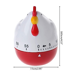 Yangfr Cute Hen Shape Kitchen Cooking Timer Mechanical Countdown Clock Alarm Reminder Tool Cooking Mechanical Timer Temporizador