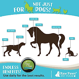 Raw Paws Nose & Paw Balm, 4-oz - Dog Nose Balm & Cat Nose Relief - Essential Frenchie, English Bulldog Accessories - Snout Soother for Dogs & Cats - Dog Nose Butter Dogs Need - Nose Balm Natural