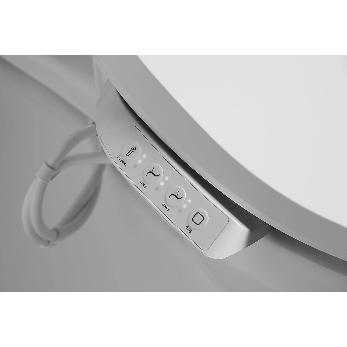 KOHLER 27142-CR-0 PureWash E700 Elongated Heated Bidet Toilet Seat with Remote Control, Bidet Warm Water, Adjustable Bidet Sprayer for Existing Toilets, White