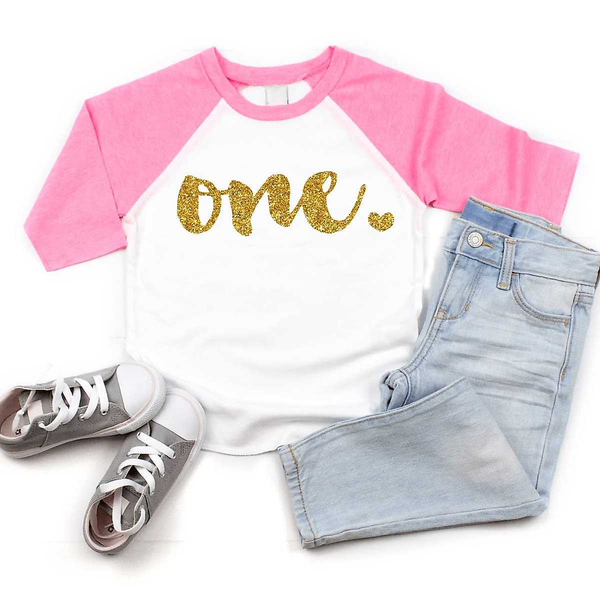 Bump and Beyond Designs Girl Birthday Shirt Baby Girl First Birthday Outfit (Pink, 12 Months)