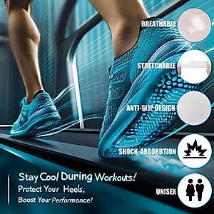 Wonderwin 4 Pairs Premium Heel Protectors, Silicone Heel Cups for Heel Pains,Cracked Heels, Heel Spurs, Plantar Fasciitis,Unisex Fit Gel Heel Pads,Heel Pain Relief for Men Women Teens