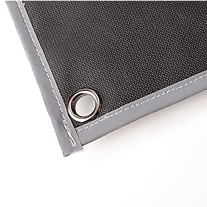 Black 40X40 Inch Fire Proof Mat for Under Fire Pit. 3 Layers Double Sided Squared Fire Pit Pad. Charcoal Grill, BBQ Smoker, Deck, Patio, Grass, Composite. Outdoor Fire Pit Accessories, Heat Resistant