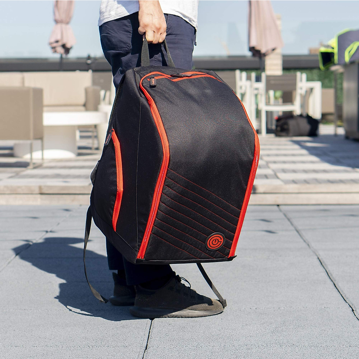 GeekOn SpacePak Board Game Backpack - A Large Capacity, Flat Folding Game Bag to Safely Transport Your Games