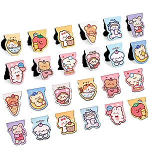 24PCS Magnetic Bookmarks for Kids, Cute Magnet Book Markers, Animals Book Mark, Bookmarks for Women, Page Clips Bookmark for Students Girls School Home Office Supplies