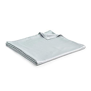 YnM Weighted Blanket with Bamboo Duvet Bundle | 48''x72'' 12lbs, Suit for One Person(~110lb) Use on Twin/Full Bed | Light Grey