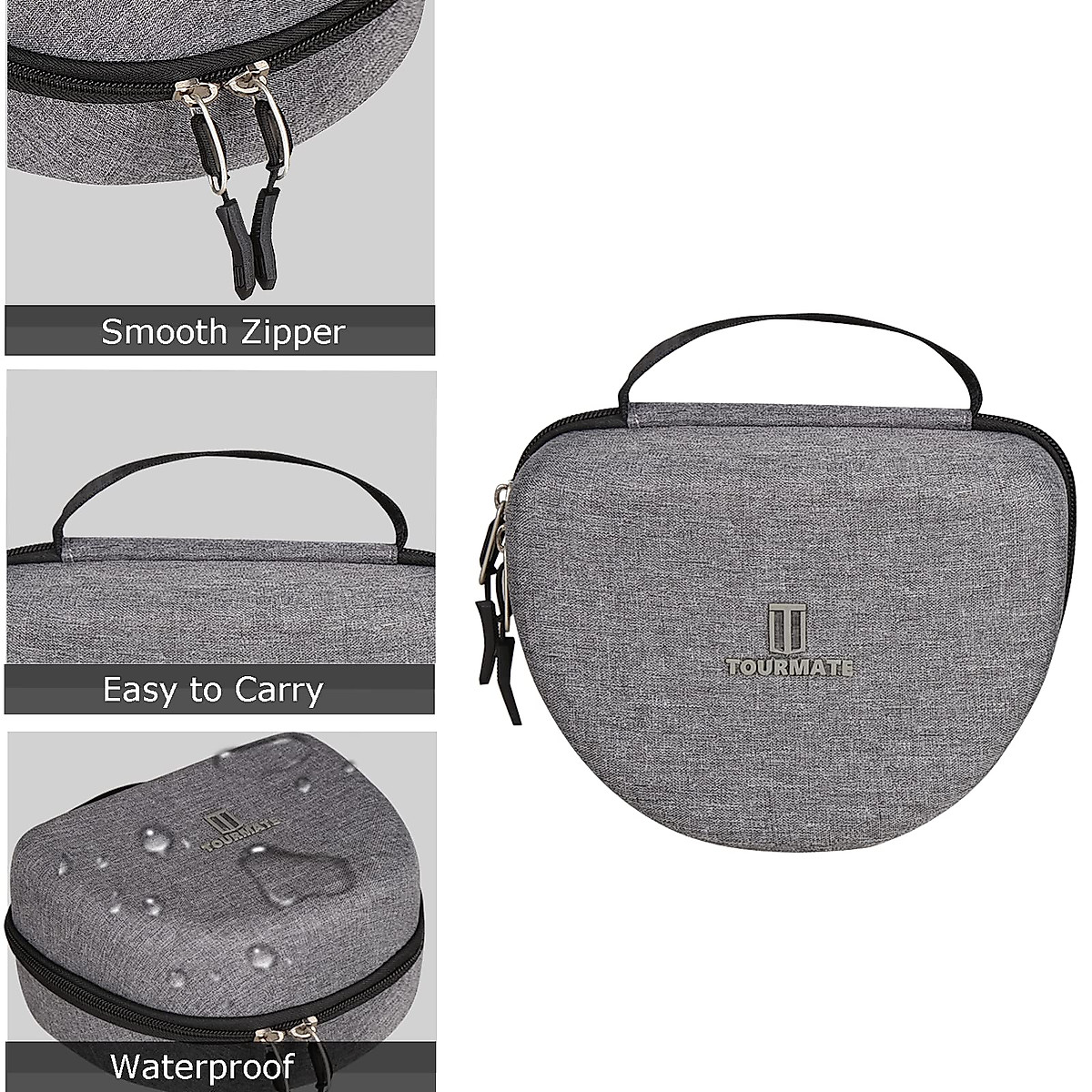 Tourmate Hard Travel Case for Skullcandy Crusher Evo Over-Ear Headphones/HROEENOI JZ02 Headphones/Anker Soundcore Life Q20 Noise Cancelling Headphones (Case Only)