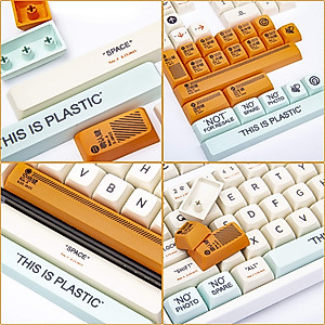 Tokey 144 Keys Set XDA Profile Custom Keycaps PBT Dye Sublimation ANSI Layout Keycaps Set for Gateron Kailh Cherry MX Switches Mechanical Gaming Keyboards (Plastic Theme)