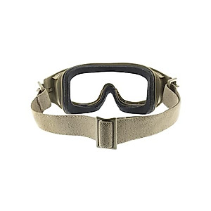 Wiley X Spear Goggle Sunglasses, ANSI Z87 Safety Ballistic Rated Goggles for Men and Women, UV Eye Protection for Shooting and Tactical, Tan Frames, Smoke Grey and Clear Changeable Lenses