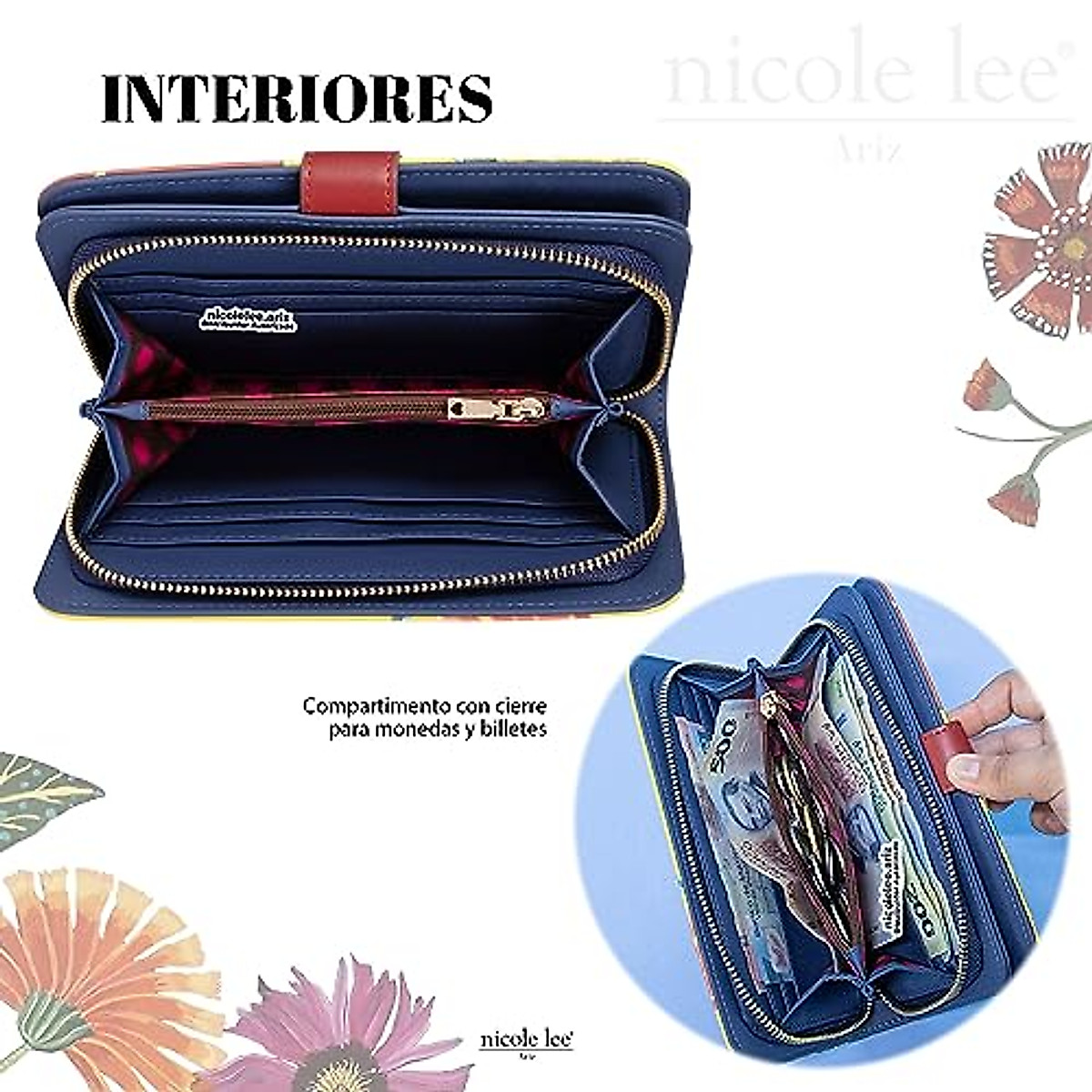 Nicole Lee Signature Bifold Butter-Flower Mustard Wallet