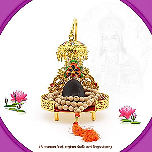 Vedic Vaani Sacred Vishnu Adwaitya Charan Paduka Shaligram for Puja (Pack of 5)