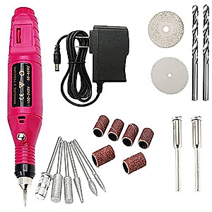 Engraver Pen Electric Micro Drill Corded Tool Kit for Wood Resin Plastic Polymer Clay Key Chain Pendant Earring Jewelry Making