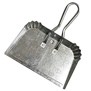 Set of 2 Extra Large Industrial Metal Dustpan | Doesn't Bend & Extra Wide for Large Easy Clean Ups | Lightweight & Rustproof | Precision Edge for Clean Sweeping