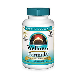Source Naturals Wellness Formula, Advanced Immune Support*, Bio-Aligned Vitamins & Herbal Defense - Immune System Support Supplement & Immunity Booster - 120 Capsules