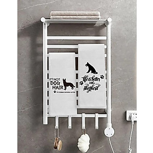 Knibeo German Shepherd Kitchen Towels Set - German Shepherd Gifts for Women, 2 Pieces 16 X 24 Inch Bathroom Hand Towels, Tea Towels for Kitchen Decorative, German Shepherd Decor