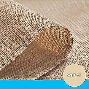 Coolaroo 90% UV Block Sun Protection and Privacy Screen Shade Fabric Roll, 6' x 15', Wheat