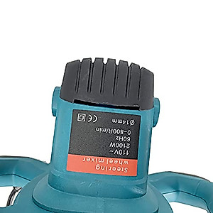 CDZHLTG 2100W Portable Electric Concrete Cement Plaster Grout Paint Thinset Mortar Paddle Mixer Pro Drill Mixer Stirring Tool Adjustable 6 Speed Handheld Standard 110V