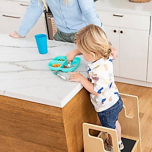 ECR4Kids-ELR-18104 My First Meal Pal Toddler Forks, BPA-Free and Dishwasher Safe Utensils for Babies and Kids, Children's Flatware for Self-Feeding, White/Light Grey (3-Pack)