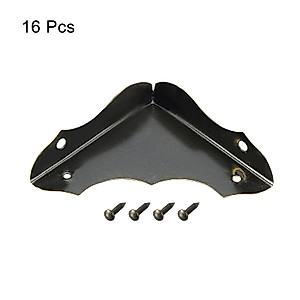 uxcell Metal Desk Corner Protectors Table Edge Cover Guard 40x40x9mm Bronze Tone 4pcs