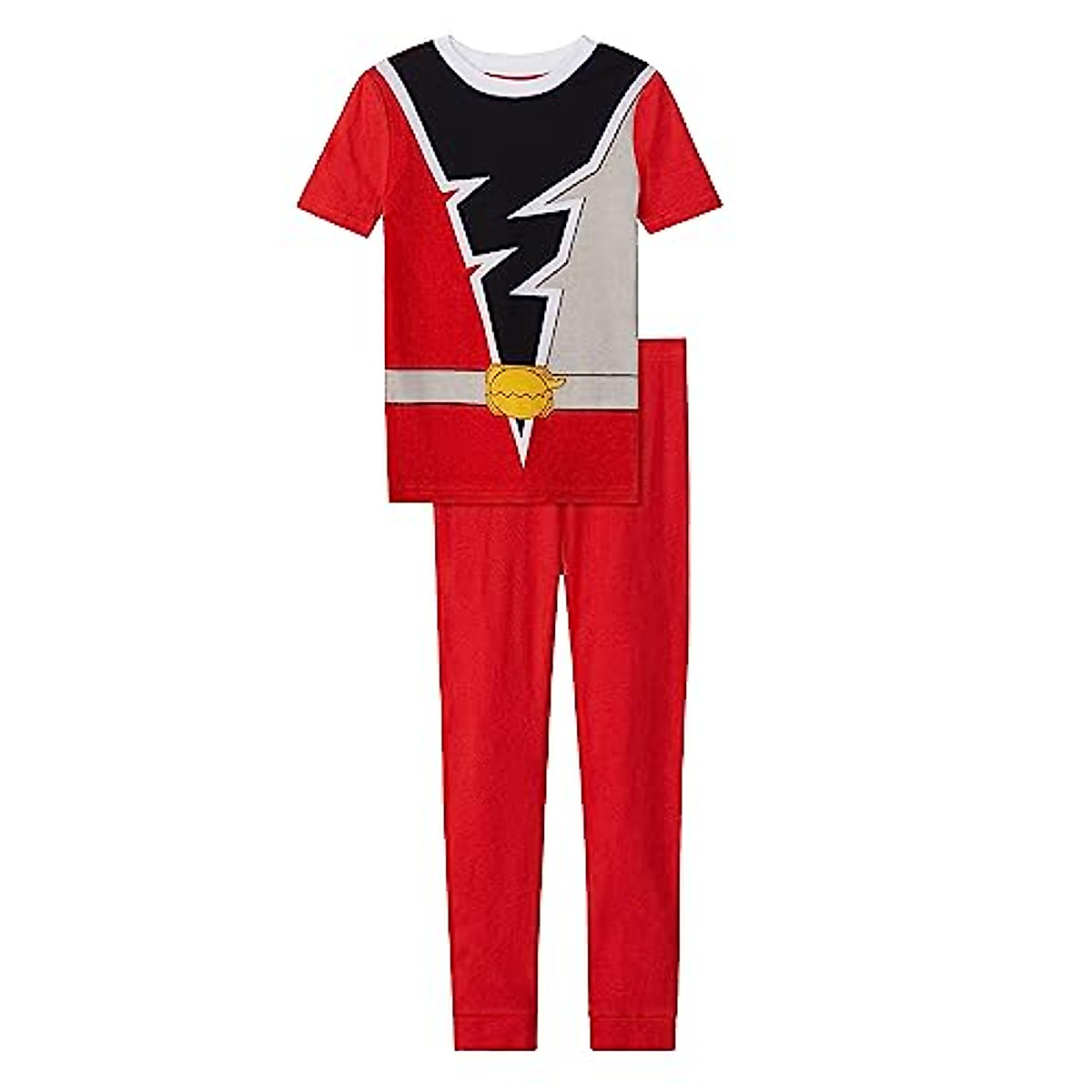 Power Rangers Little/Big Boy's 4 Piece Cotton Pajama Set (as1, numeric, numeric_6, regular, Red and Blue Dino Fury Rangers)