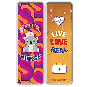 I am a Nurse Bookmarks (60-Pack) – Daily Inspirational Card Set – Interesting Book Page Clippers – Great Gifts for Nurses and Aspiring Nurses