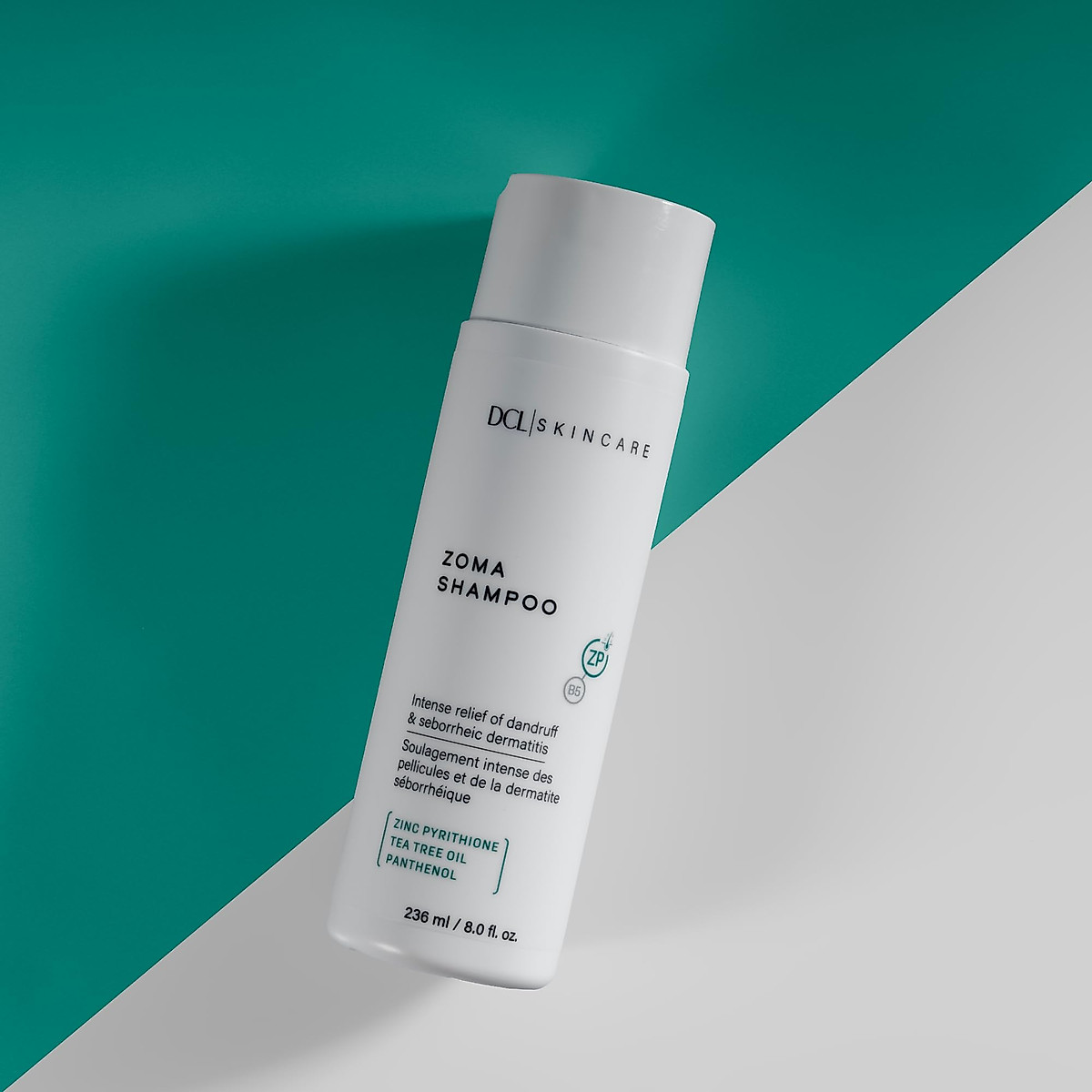 DCL Skincare Zoma Shampoo – Dry Scalp Care with Zinc Pyrithione, Relieves Itching, Flaking, and Dandruff, Seborrheic Dermatitis Treatment, 8 fl oz