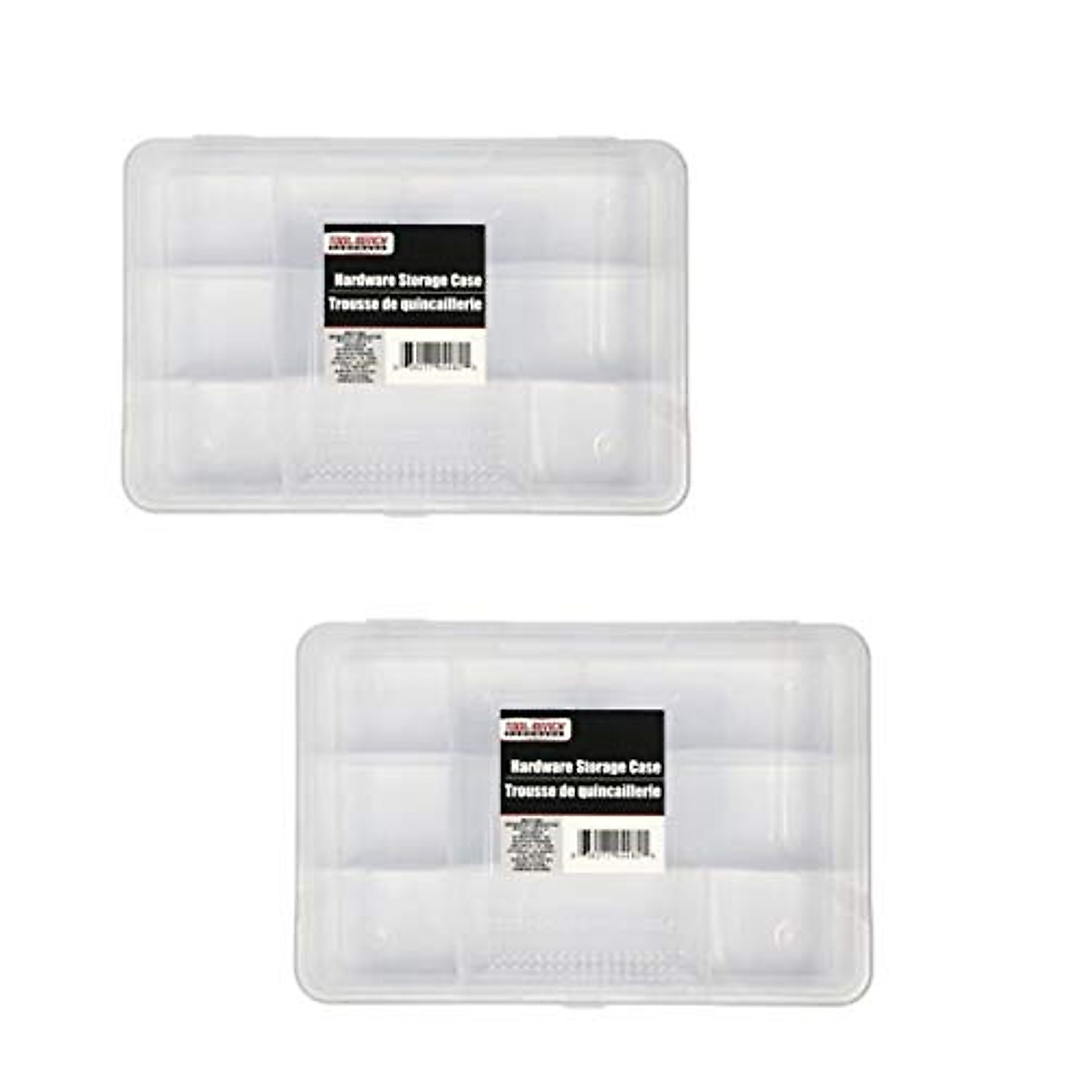 HT Tool Bench Hardware Storage Case with Compartments, Toolbox Organizers and Storage Case, Craft Storage Case 9 x 6 in. (Set of 2)