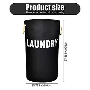 FENGLE 85L Large Laundry Basket (4 Colors), Waterproof Laundry Hamper, Laundry Bag with Padded Handles, Clothes Hamper Stands Up Well, Collapsible Laundry Basket Easy Storage (1 section, green)