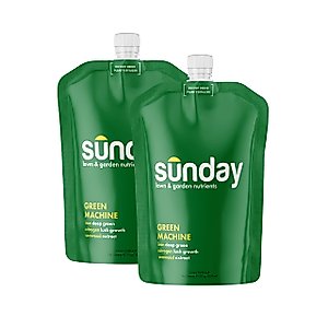 Sunday Green Machine Fertilizer, 42.3oz, 2 Pack - Lawn Fertilizer for Lush Growth - Includes Universal Sprayer Attachment - Covers Up to 10,000 Sq Ft - Easy Application in 15 Minutes or Less