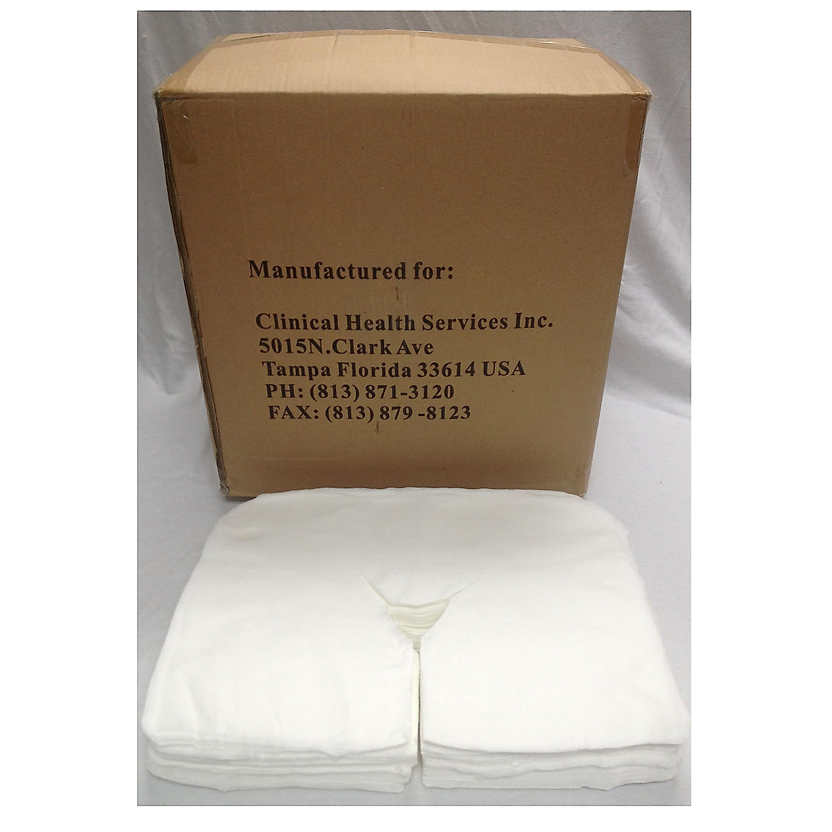 Therabuilt disposable headrest covers for massage tables, case of 1000 pcs. Full Size: 16 3/8" x 12"