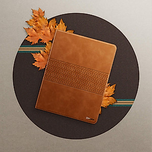 auaua Case for iPad 6th Generation/5th Generation(9.7-Inch, 2018/2017 Model), iPad Air 1/Air 2/iPad Pro 9.7, with Pencil Holder Auto Sleep/Wake Vegan Leather (Brown)