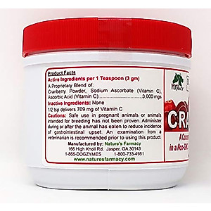 Dogzymes Cran Tri C Urinary Tract Support, Vitamin C Blend, 1418mg per Teaspoon (8 Ounce)