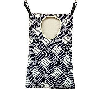 Amlrt Door Hanging Laundry Hamper with Stainless Steel Hooks
