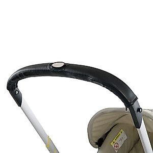 Gogolotom Classic Luxury PU Leather Handle Cover for Doona Stroller & Car Seat, Dust-proof, Water-repellent, Black