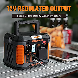 BALDR Portable Power Station, Solar Generator with 200W/120V Pure Sine Wave AC Outlet, 173Wh Backup Lithium Battery For Camping Travel Hunting Outdoors