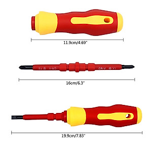 Insulated Interchangeable Set Includes Handle Magnetic Tip 8-Piece Insulated Screwdriver Set Electrician Magnetic 1000v