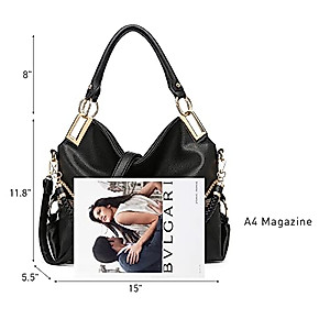 Dasein Women Purses Handbags Fashion Hobo Bags Vegan Leather Purse Ladies Handbag Casual Tote Rhinestone Satchel Shoulder Bag