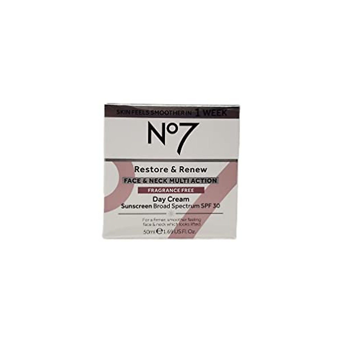 No. 7 No Restore and Renew Face Neck Multi Action Fragrance Free Cream - Day Night Bundle 1.69 fl oz Each by SPF 30 in 2 Pack (1.69 Ounce) jt56191