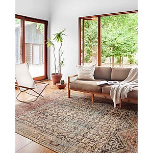 Loloi II Loren Charcoal/Multi 3'-6" x 5'-6" Accent Rug