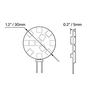 Dream lighting LED 12Volt G4 Replacement Bulb / JC10 for RV Automotive Boat Interior Dome Light Under Cabinet Light—Bi-Pin, Dimmable Pure White Light, Pack of 6
