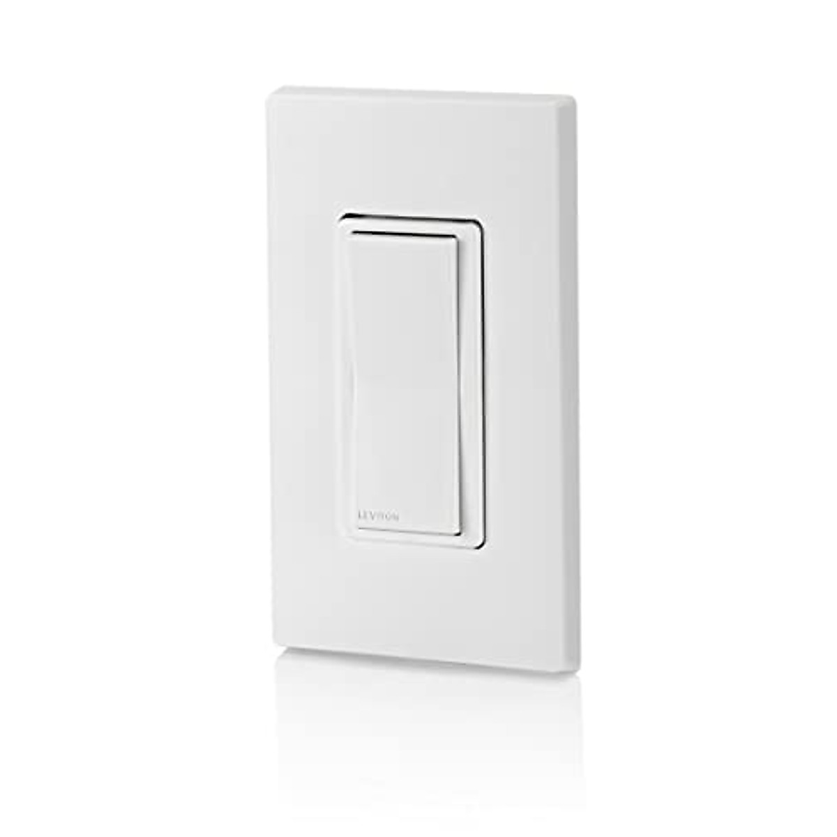 Leviton DN15S-2RW Decora Smart No-Neutral 15A Switch, Requires MLWSB Wi-Fi Bridge to Work, Alexa, Hey Google, HomeKit/Siri, White