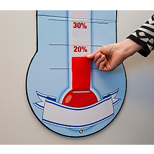 BigMouth Inc. Goal Chart, Goal Setting Thermometer for Classroom & Office Decor, 48” x 11”