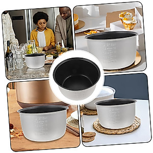 Luxshiny Rice Container Power Cooker Replacement Inner Pot 4L Non-stick Interior Inner Cooking Pot Electric Pressure Cooker Pot Liner Perforated Baking Mat