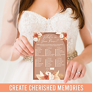 Hadley Designs 20 Boho Hilarious Bridal Shower Games For 20 Guests - Couples Wedding Shower Games, Would She Rather Bridal Shower Game Set, Whats In Your Purse Game Bridal Shower