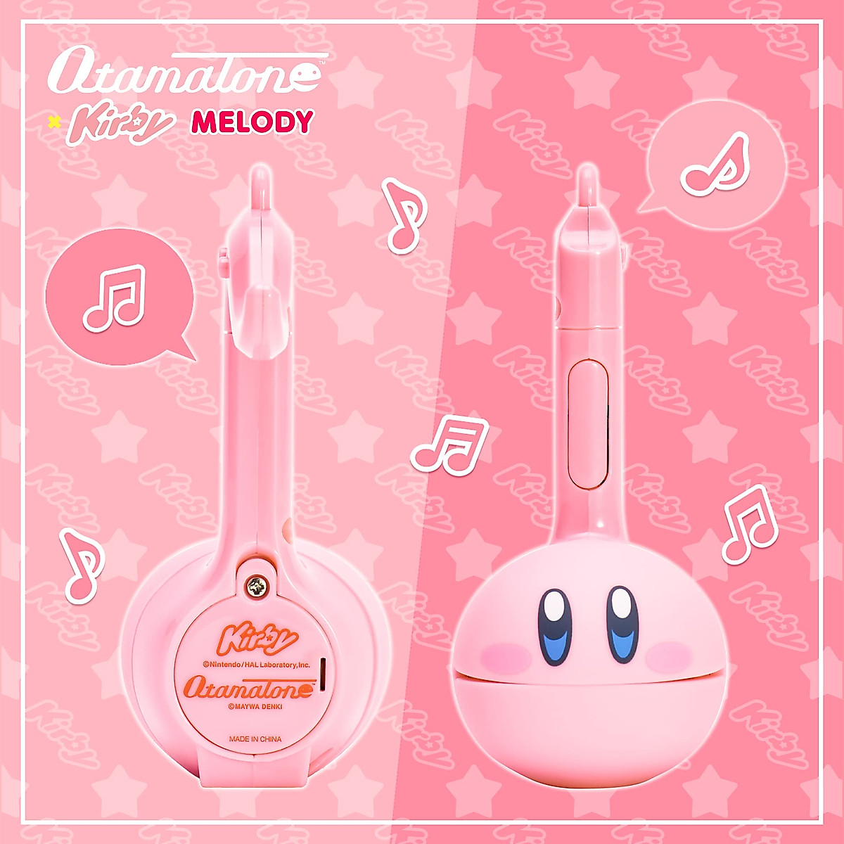 Otamatone Melody [Special Edition Nintendo Kirby] - Fun Japanese Electronic Musical Kids Toy Synthesizer Instrument by Maywa Denki [Includes Keychain Attachment and English Instructions]
