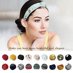 Gloppie Fashion Headbands Knotted Wide Headbands for Women Hair Accessories Workout Hairbands Top Knot Head Bands for Girls 3 Pack