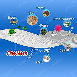 Fine Mesh Bag Replacement with Pull & Lock for Pool Leaf Vacuum, Leaf Eater, Leaf Catcher, Leaf Gulper, Leaf Bagger, Leaf Master, Universal Fit (2-Pcs)