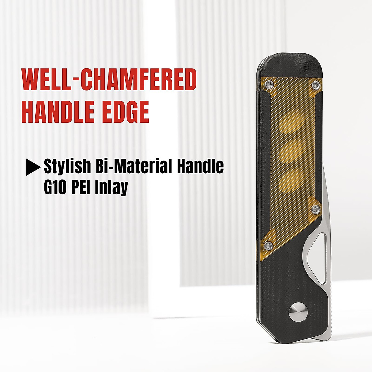 Kizer Militaw EDC Pocket Knife, 3.36'' 154CM Blade Folding Knife, G10 & PEI Handle with Pocket Clip, Thumb Hole & Front Flipper Opener, Camping Hunting Knife for Men Women Gift V3634C1