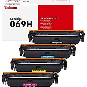 069H 069 Toner Cartridge 4-Pack Compatible Replacement for Canon 069H Toner Cartridge for Canon imageCLASS MF753Cdw MF751Cdw LBP674Cdw Series Printer Ink